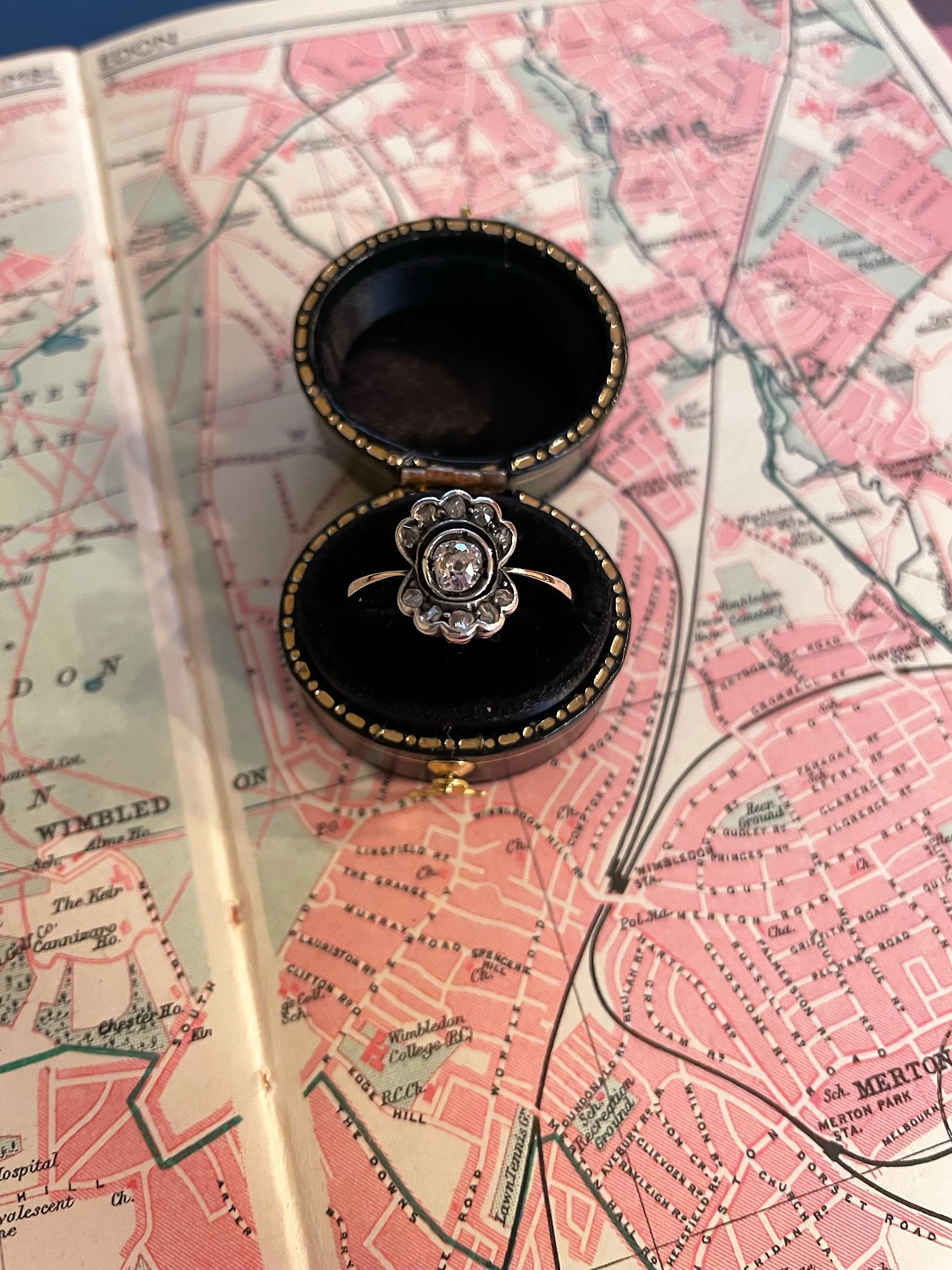 Gold. Sv. Diamond Ring | ヴィンテージ & アンティーク posy